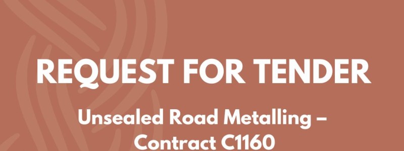 Tender opportunity - Unsealed Road Metalling - Contract C1160 ...